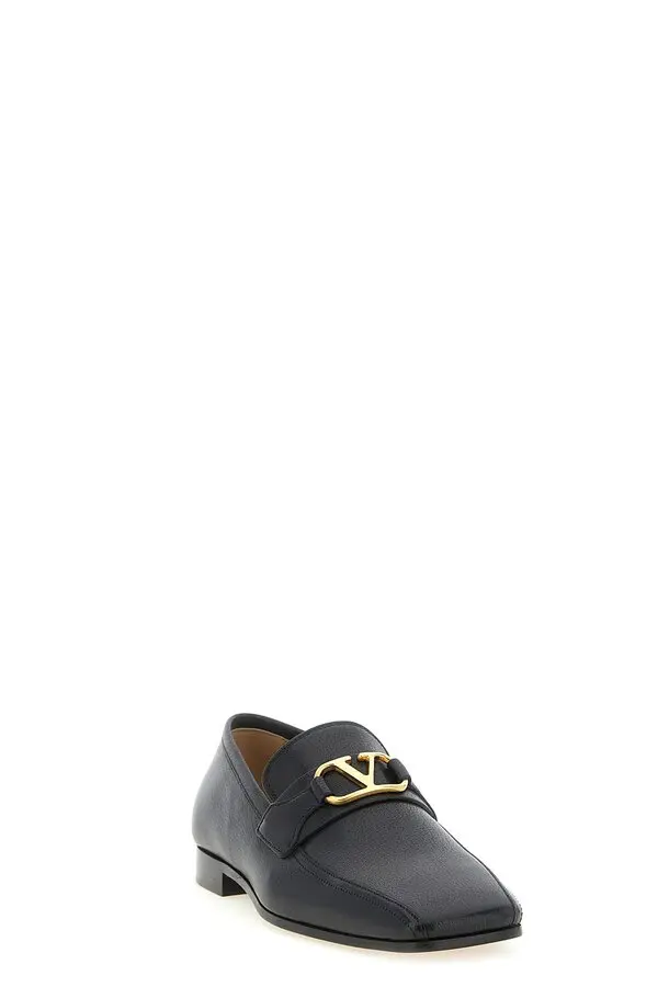Valentino Garavani Vlogo Signature Square Toe Loafers