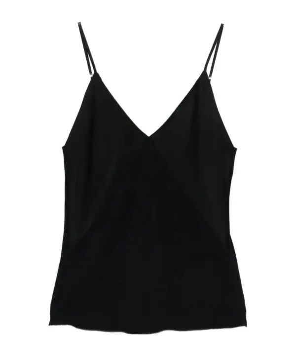 FORTE_FORTE V-neck Strappy Camisole - Black