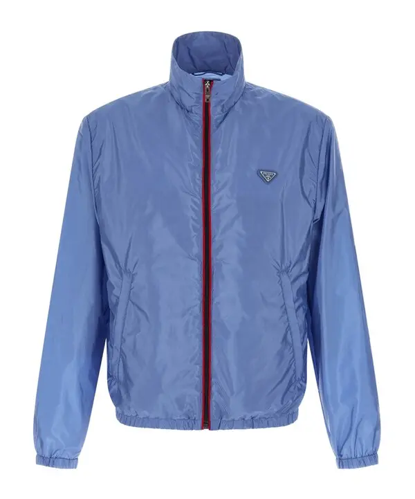 Prada High-neck Zip Nylon Jacket - Blue