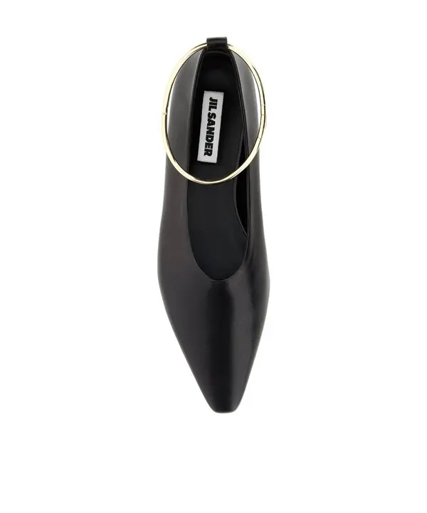 JIL SANDER Ring Ballet Flats - Black