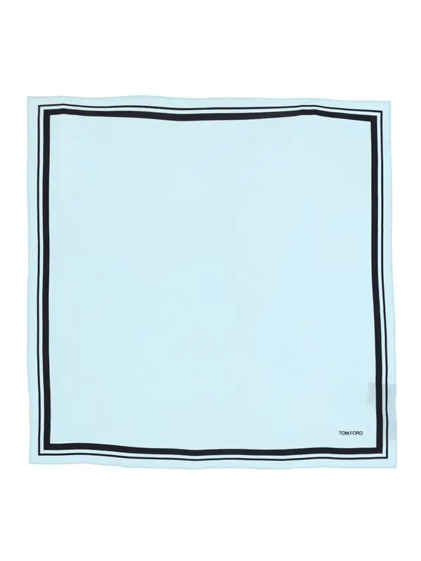 TOM FORD Frame Pocket Square Scarf - Blue