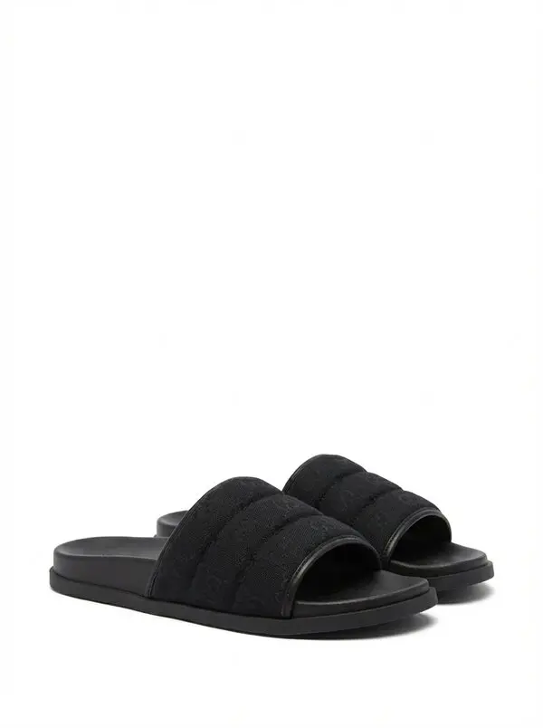Gucci Padded Gg Sandals - Black