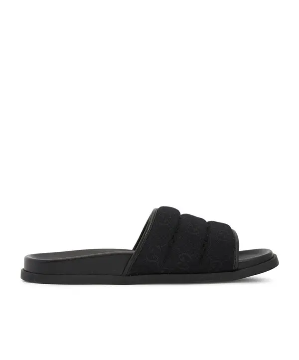 Gucci Padded Gg Sandals - Black