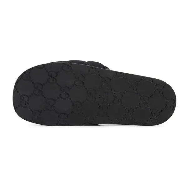 Gucci Padded Gg Sandals - Black