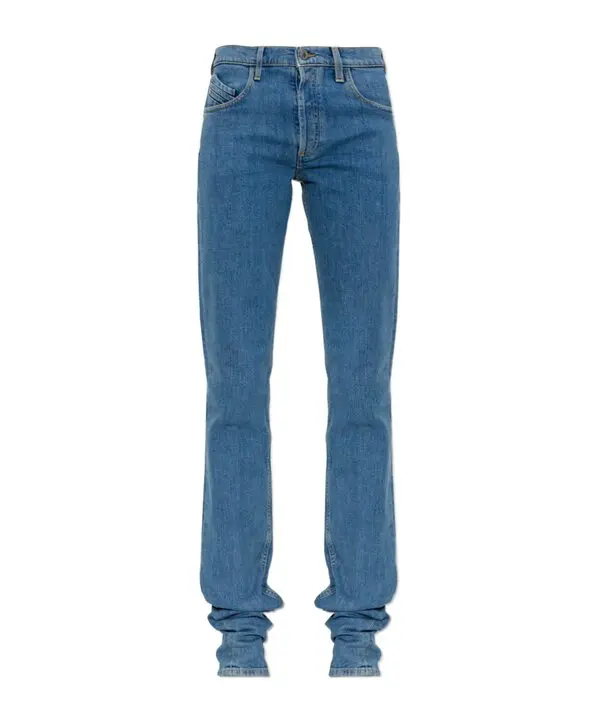 Attico Logo-patch Denim Jeans - Blue