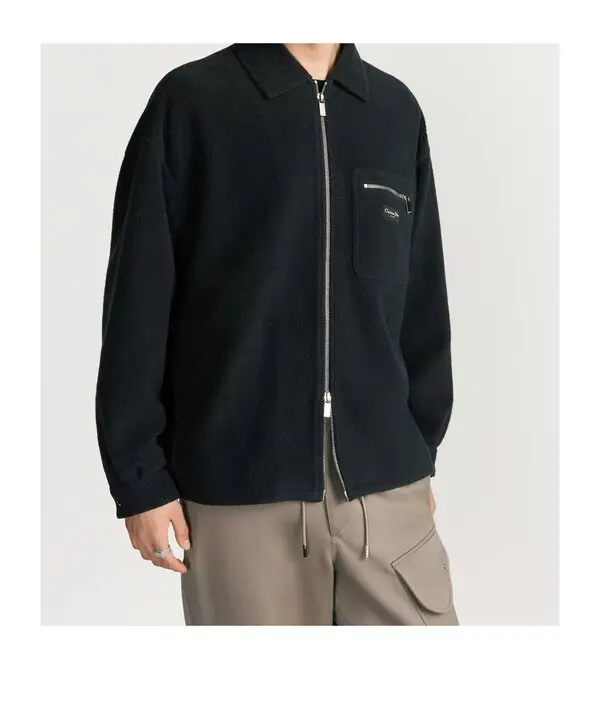 Dior Cd Couture Zipped Overshirt - Navy Blue