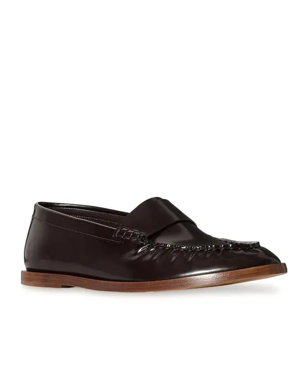 THE ROW Pleated Loafers - Black