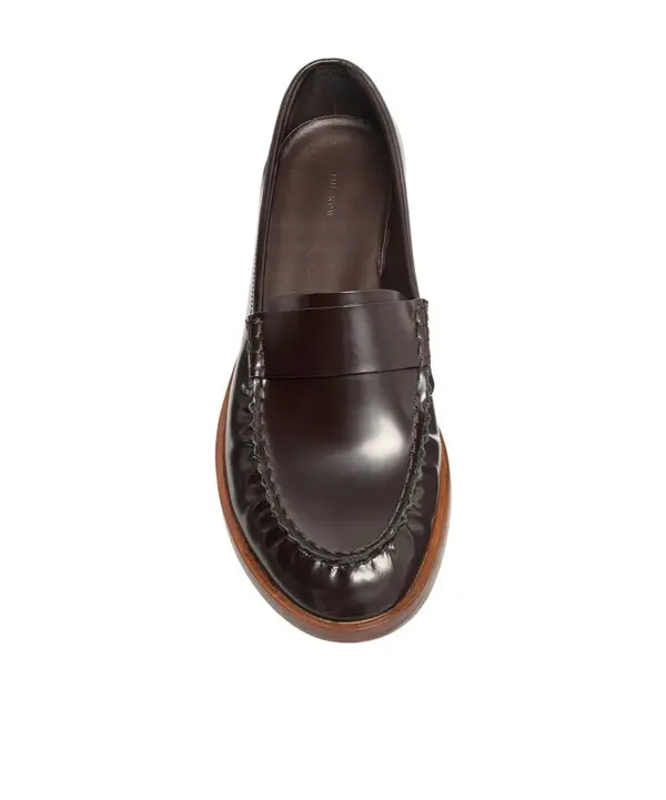 THE ROW Pleated Loafers - Black