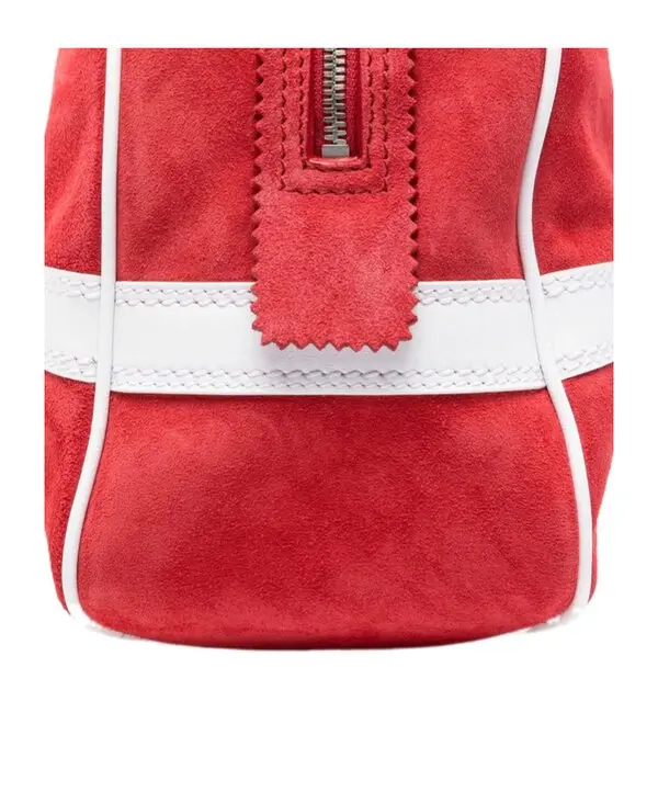 Dries Van Noten Striped Suede Shoulder Bag - Red