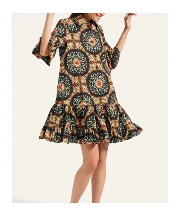 La DoubleJ Choux Printed Dress - Black