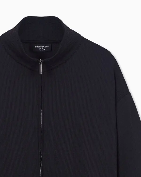 Emporio Armani Full-zip Casual Jacket - Black