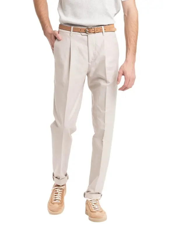 Brunello Cucinelli Pleated Turn-up Trousers - Pink