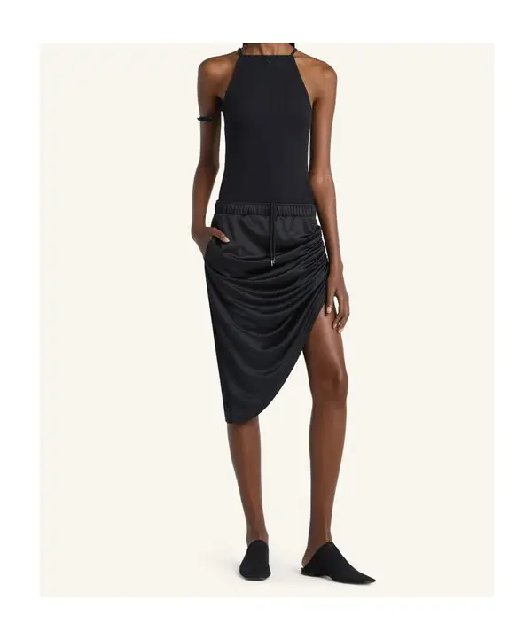 COURREGES Asymmetrical Draped Midi Skirt