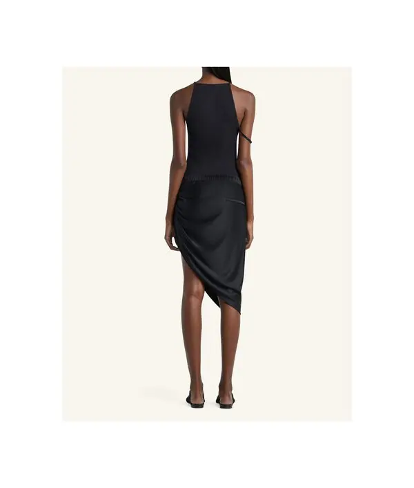 COURREGES Asymmetrical Draped Midi Skirt