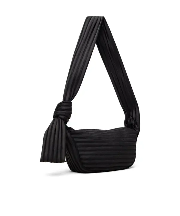 Issey Miyake Linear Knit Shoulder Bag - Black