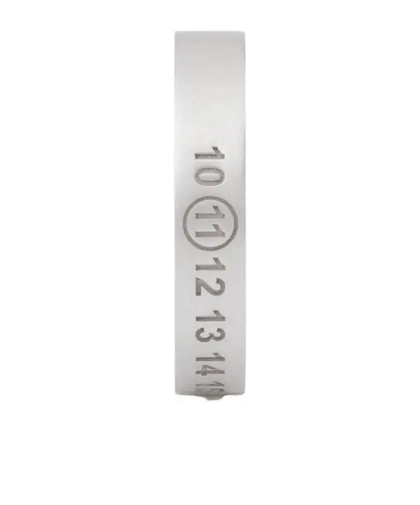 MAISON MARGIELA Engraved Numerical Logo Ring - Silver