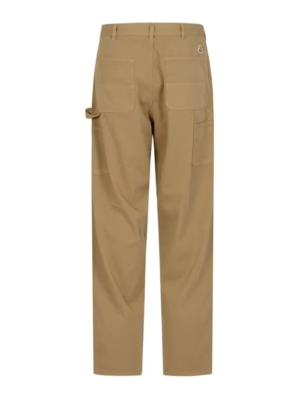 Moncler Gabardine Cargo Trousers - Camel