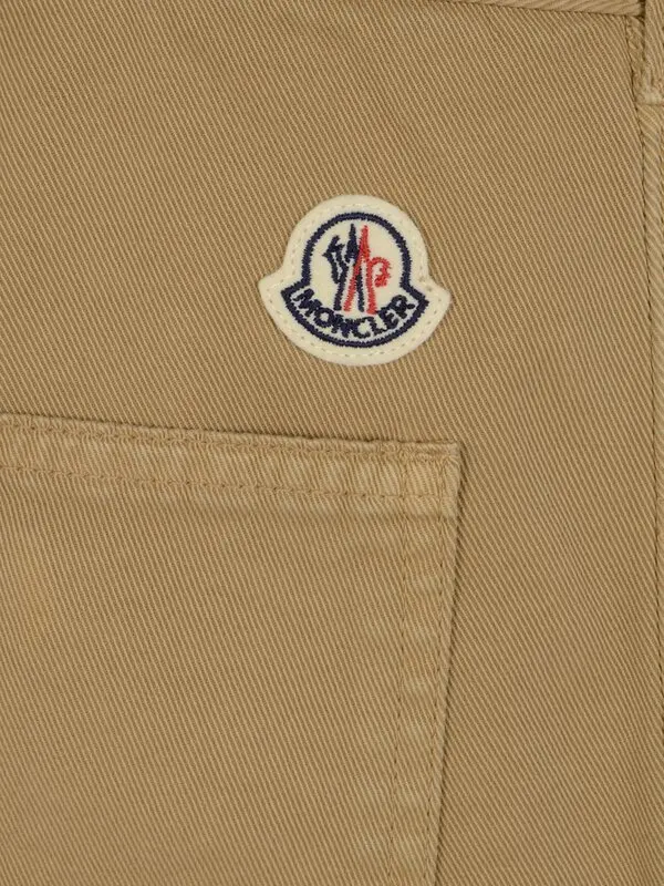 Moncler Gabardine Cargo Trousers - Camel