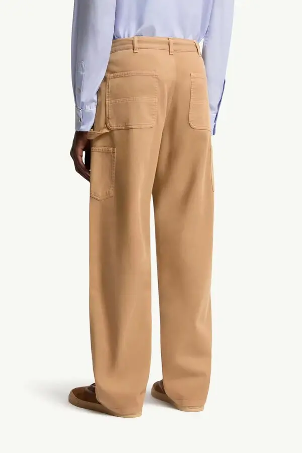 Moncler Gabardine Cargo Trousers - Camel