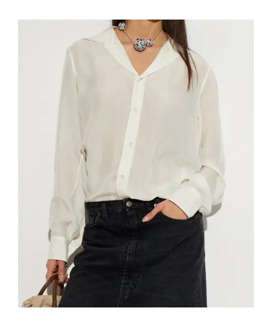 MAISON MARGIELA Long-sleeved Shirt With Asymmetrical Hem