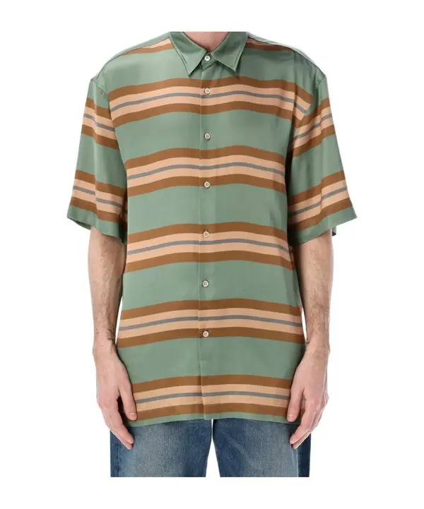 Dries Van Noten Cassidye Stripe Short-sleeve Shirt - Multicolor