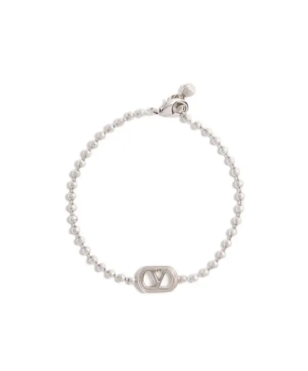 Valentino Garavani Ovalette Vlogo Signature Bracelet - White
