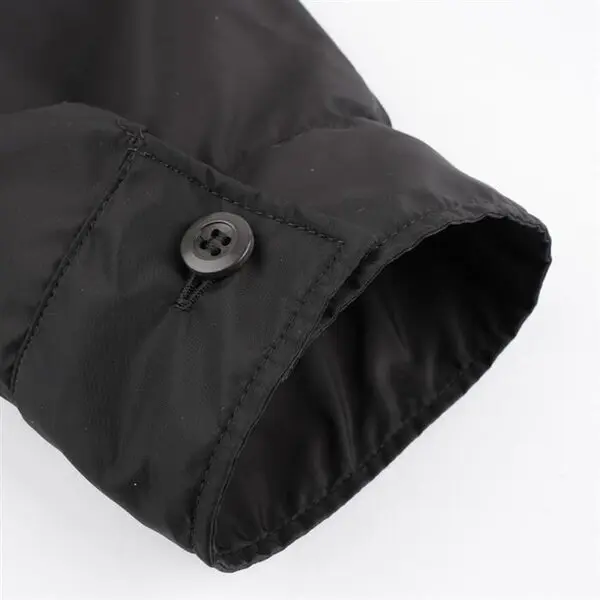 Prada Zip-up Long Sleeve Shirt With Turn-down Collar