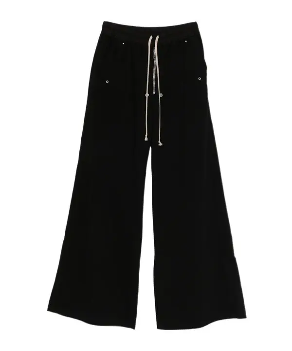 Rick Owens Zipped Wide Leg Trousers - Black