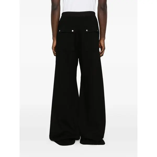 Rick Owens Zipped Wide Leg Trousers - Black
