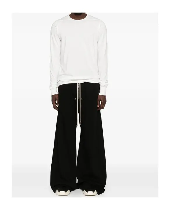 Rick Owens Zipped Wide Leg Trousers - Black