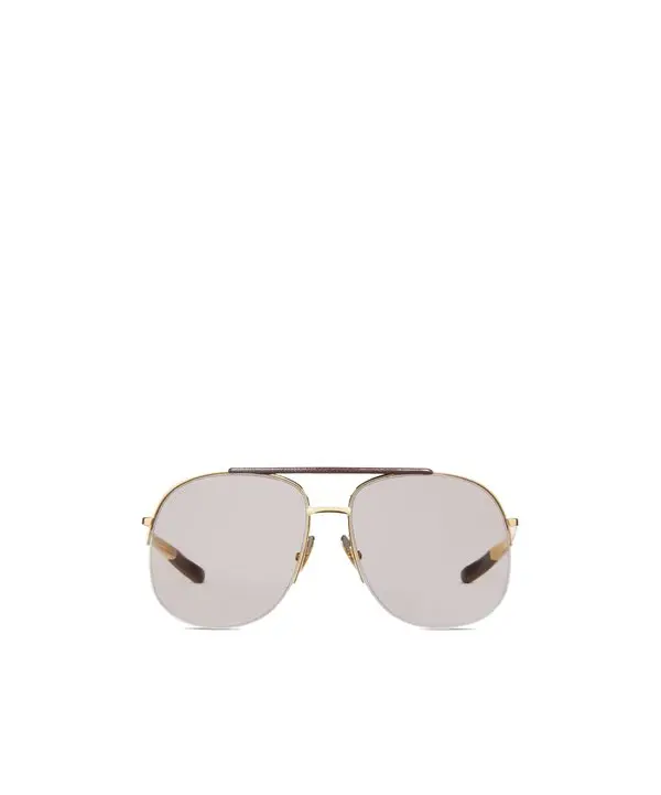 Gucci Aviator Frame Sunglasses - White