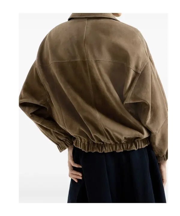 Brunello Cucinelli Couture Shiny Zipper Pull Outerwear Jacket - No