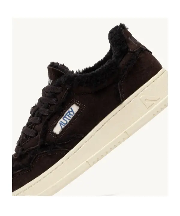 AUTRY Medalist Shearling Low-top Sneakers - Brown