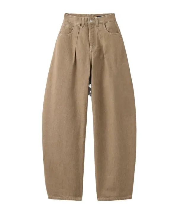 Jacquemus Ovalo De-nîmes Denim Jeans - Light Brown