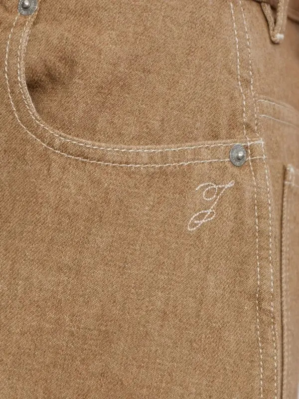Jacquemus Ovalo De-nîmes Relaxed Fit Jeans - Light Brown