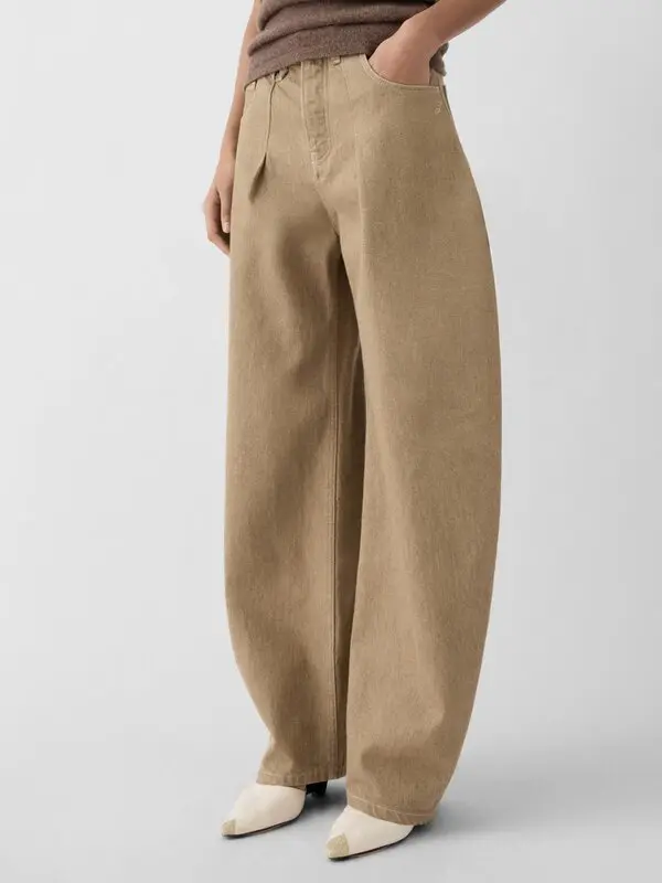 Jacquemus Ovalo De-nîmes Relaxed Fit Jeans - Light Brown