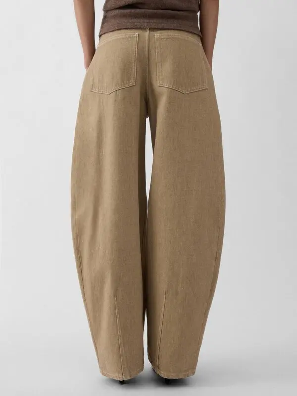 Jacquemus Ovalo De-nîmes Relaxed Fit Jeans - Light Brown