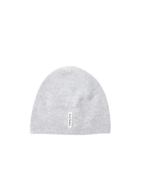 Acne Studios Ribbed Knit Beanie - Cool Gray Blend