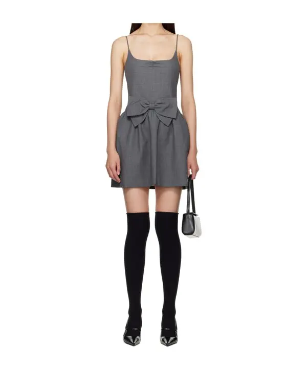 SHUSHU/TONG Sleeveless Bow Mini Dress - Black