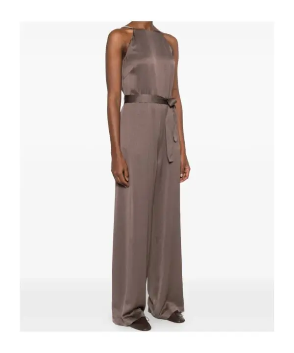 Peserico V-back Jumpsuit With Tie Belt