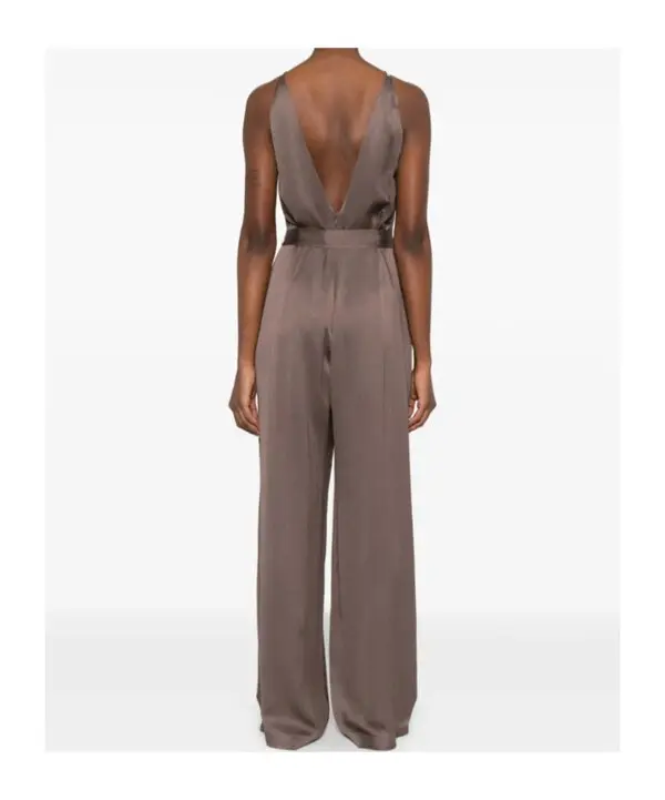 Peserico V-back Jumpsuit With Tie Belt