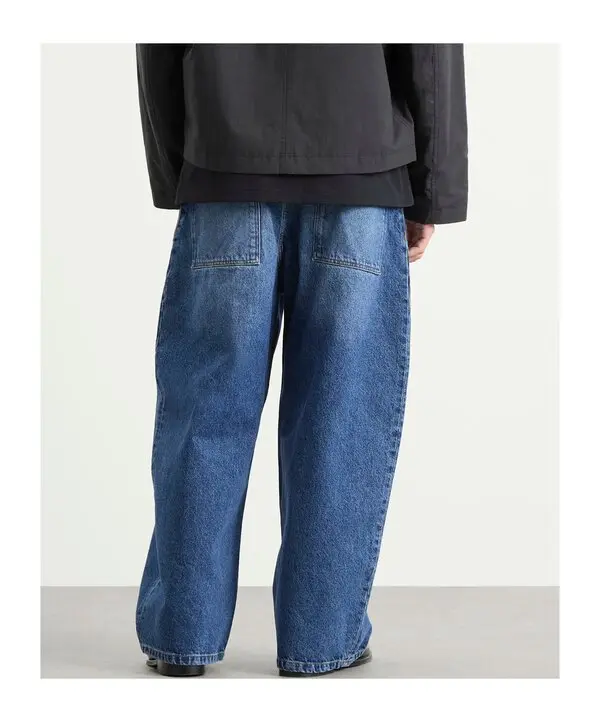 Studio Nicholson Cropped Wide-leg Jeans - Blue