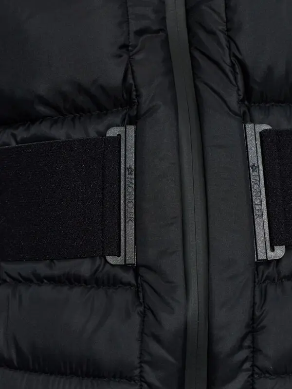 Moncler Magnolia Belted Hooded Down Jacket - Black