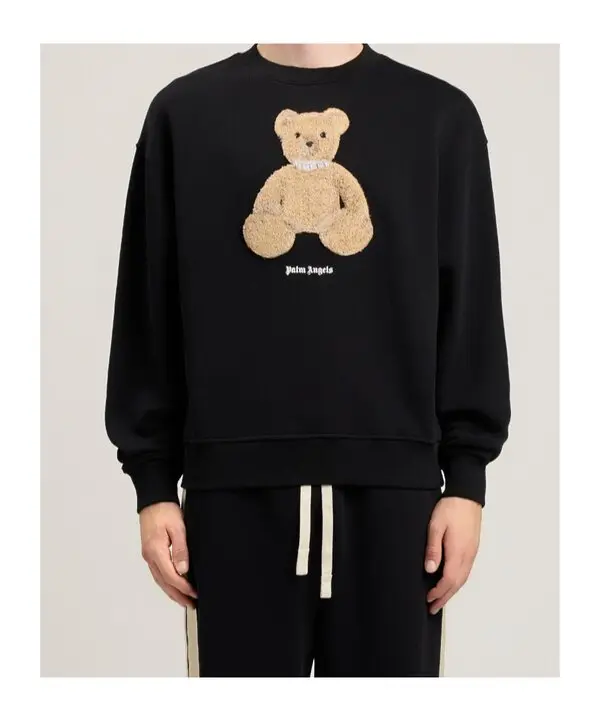 Palm Angels Bear Patch Sweatshirt - Black