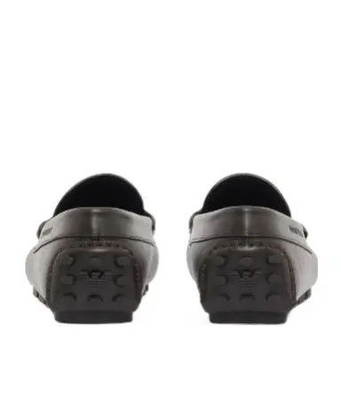 Emporio Armani Logo Plaque Slip-on Loafers