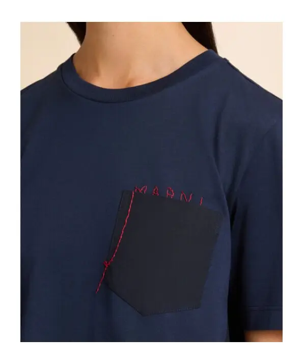 Marni Hand-stitched Logo T-shirt - Black
