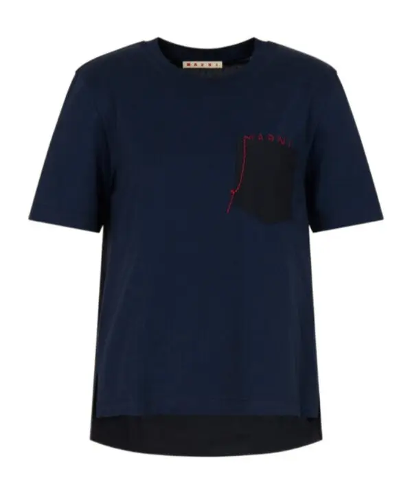 Marni Asymmetrical Pocket Logo T-shirt - No