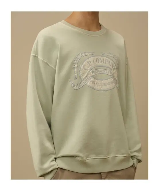 C.P. COMPANY Logo Embroidered Crewneck Sweatshirt