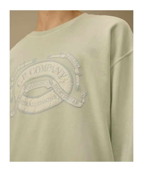 C.P. COMPANY Logo Embroidered Crewneck Sweatshirt