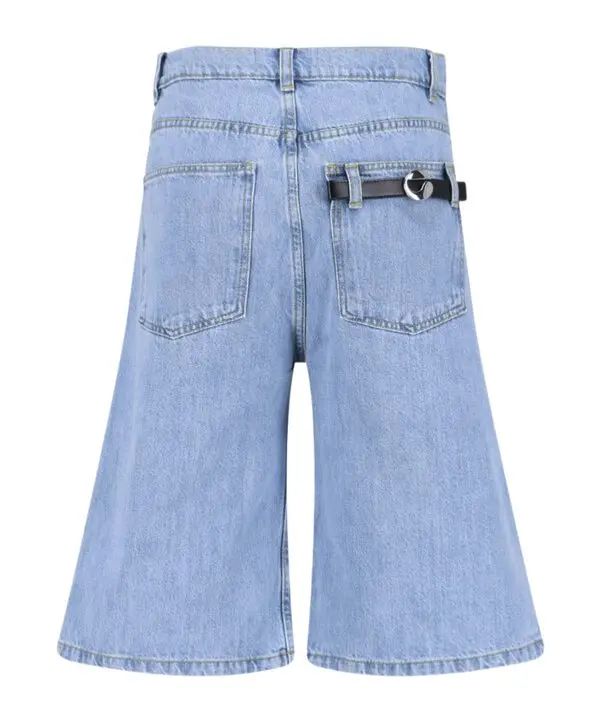 Coperni Denim Bermuda Shorts With Belt Detailing